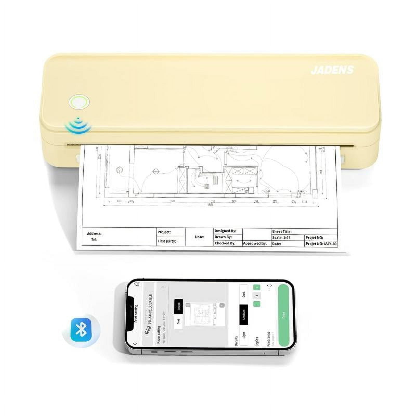 Portable Printers Wireless for Travel, Support 8.5" X 11" US Letter ...