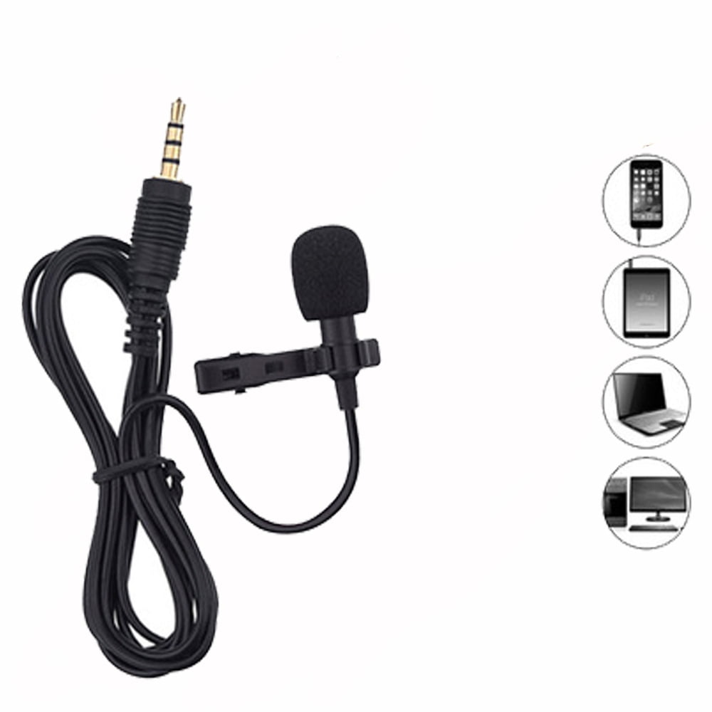 PLGEBR Portable Professional Grade Lavalier Microphone 3.5mm Jack Hands ...