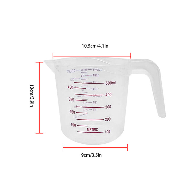 Portable Professional Reusable Transparent Plastic Measurement Cups for ...