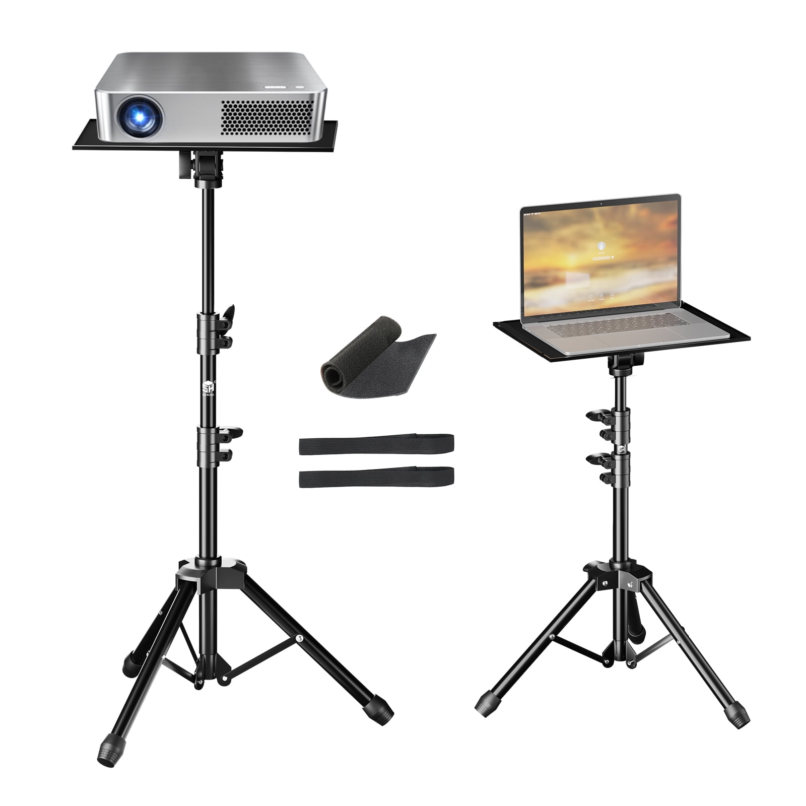 Portable Projector Floor Stand Adjustable Height Projector Tripod Stand ...