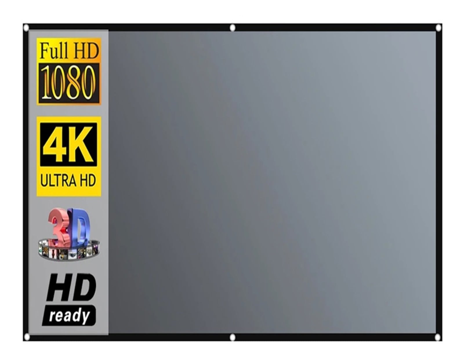 Portable Projector Screen Curtain 16:9 Metal Anti Light 84 100 120 133 ...