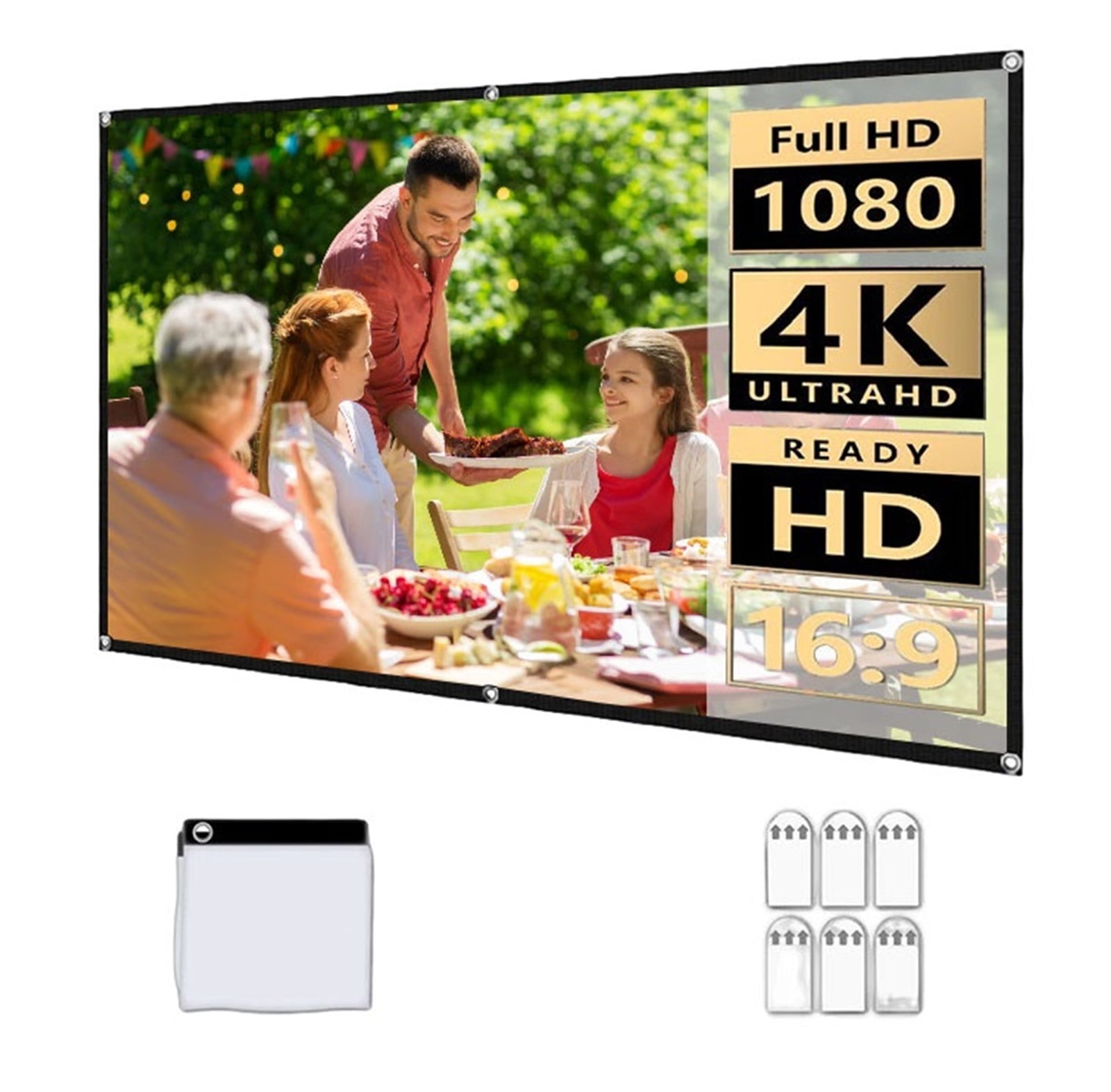 Portable Projector Screen Simple Curtain Anti-Light 84100 120 Inches ...