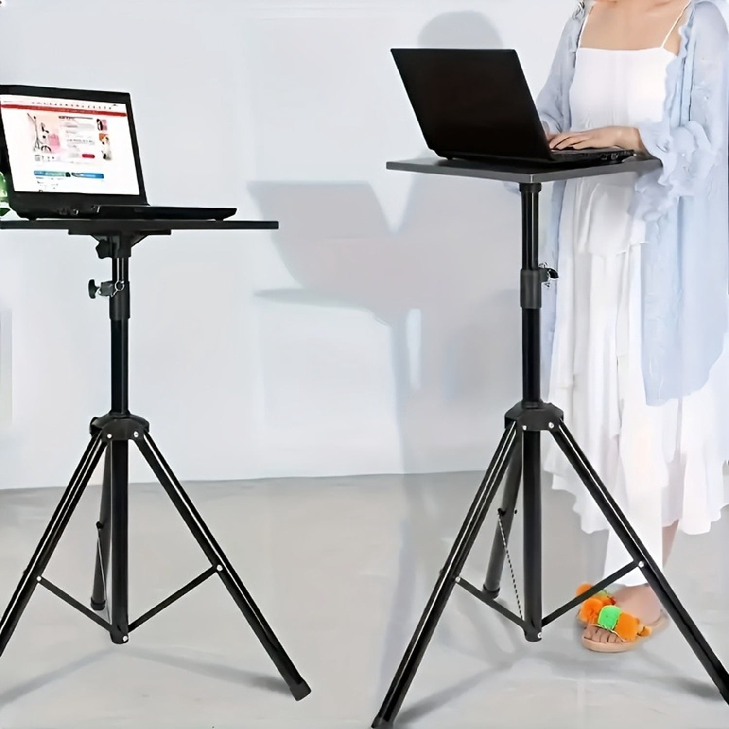 Portable Projector Stand, Portable Adjustable Projector Stand With Tray ...