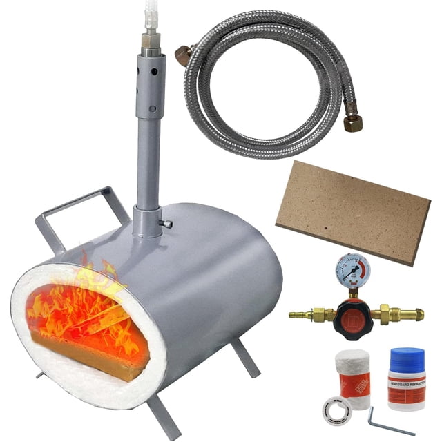 Portable Propane Forge - Single Burner Oval Shape Blacksmithing Forge ...