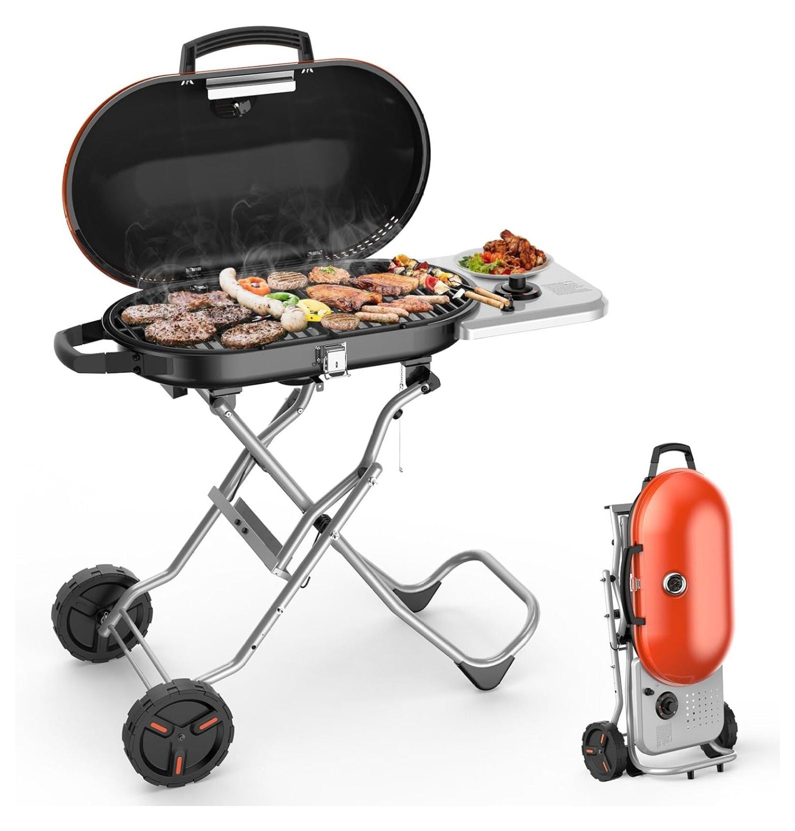 Portable Propane Gas Grill, 15000BTUS,BBQ Gas Grill with 348 SQ Inch ...