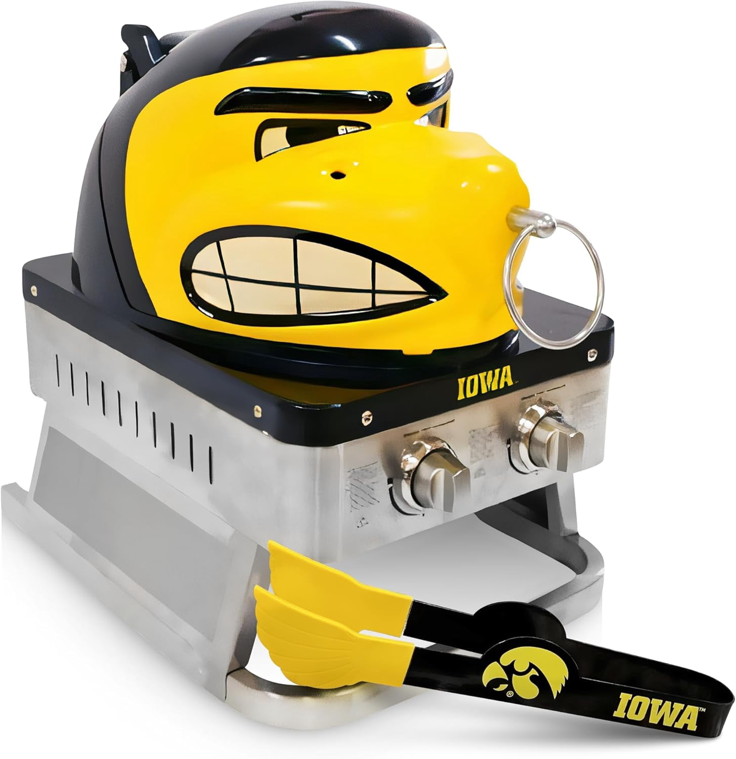 Portable Propane Gas Grill, 16,000 BTU Tabletop Barbecue with 2 Burners ...