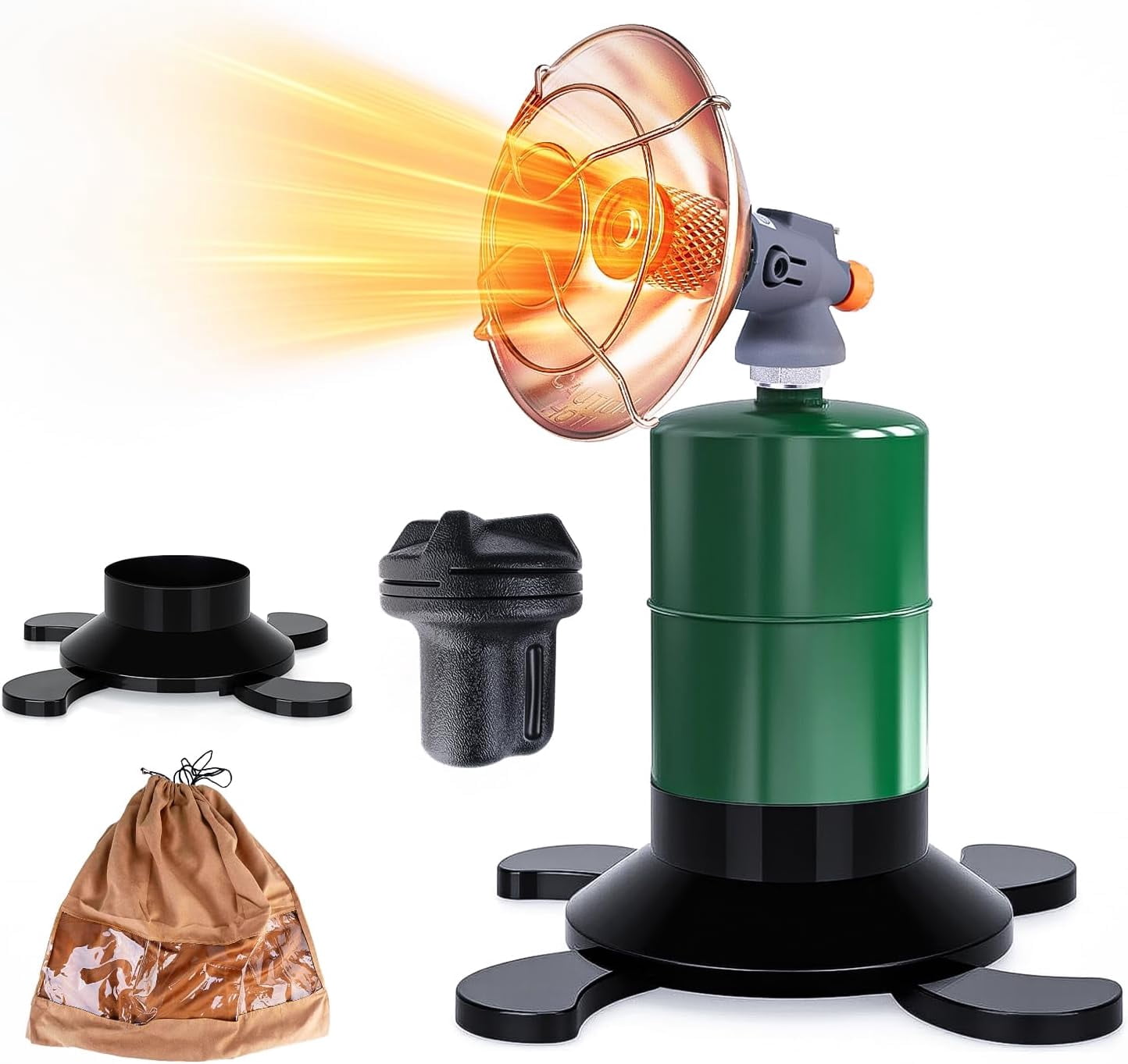 Portable Propane Heater, 12000BTU Camping Heater for Outdoor, Fishing ...