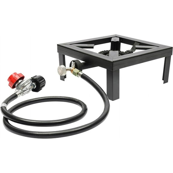 Portable Propane Stove, Adjustable 0-20PSI Single Propane Burner Gas ...