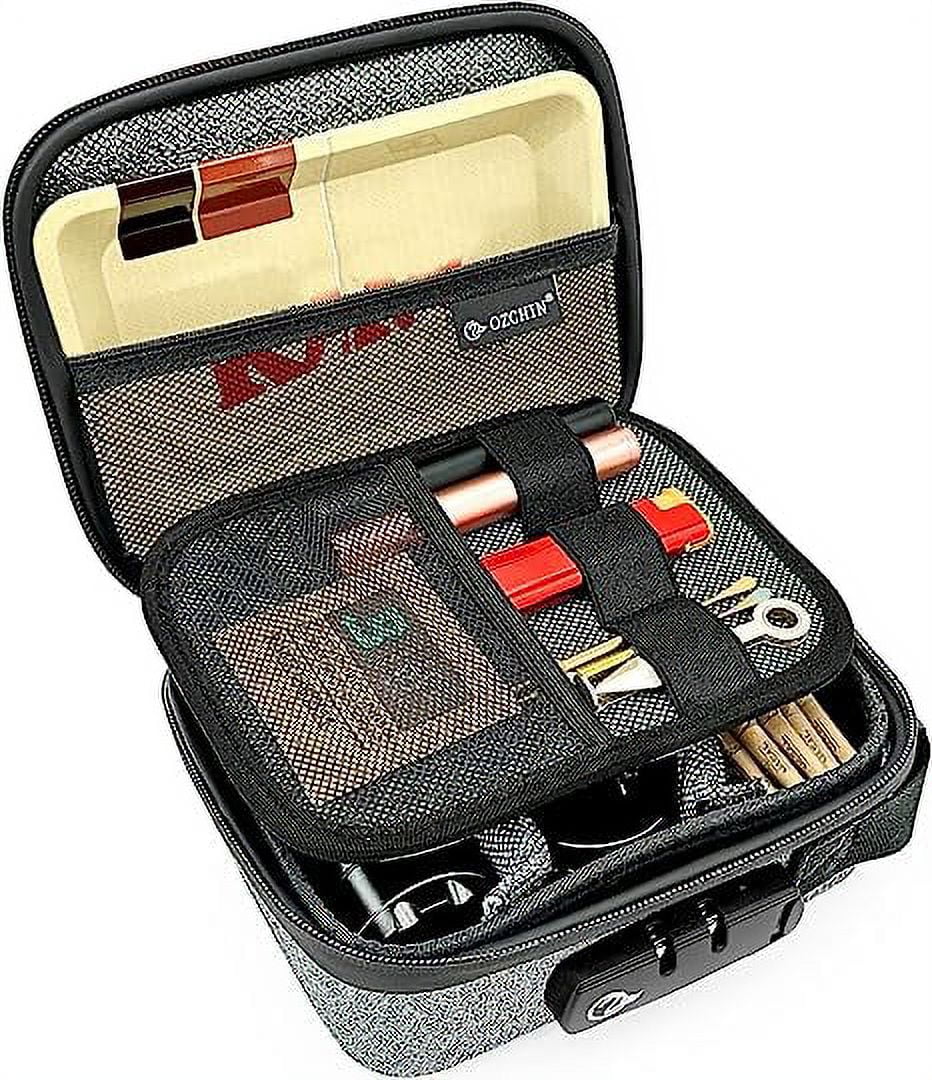 OZCHIN Portable EVA Hard Case with Lockable Combo, Medicine Storage Bag ...