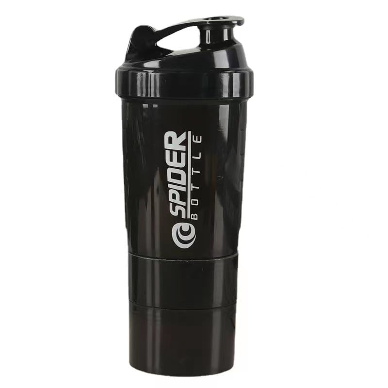 Portable Protein Shaker Cup with Powder Storage Container 500ml Mixer ...