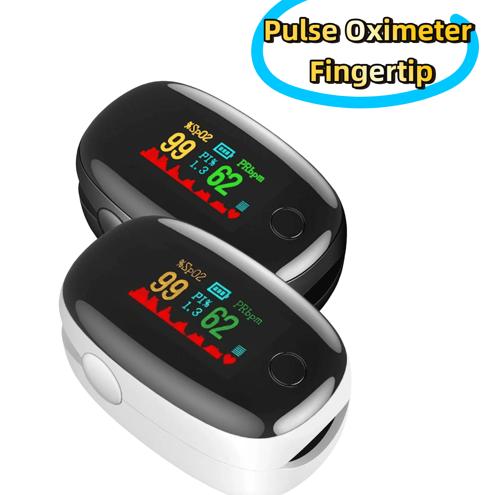 Portable Pulse_Oximeter_Fingertip Glucose_Monitor No Pricking_Fingertip ...
