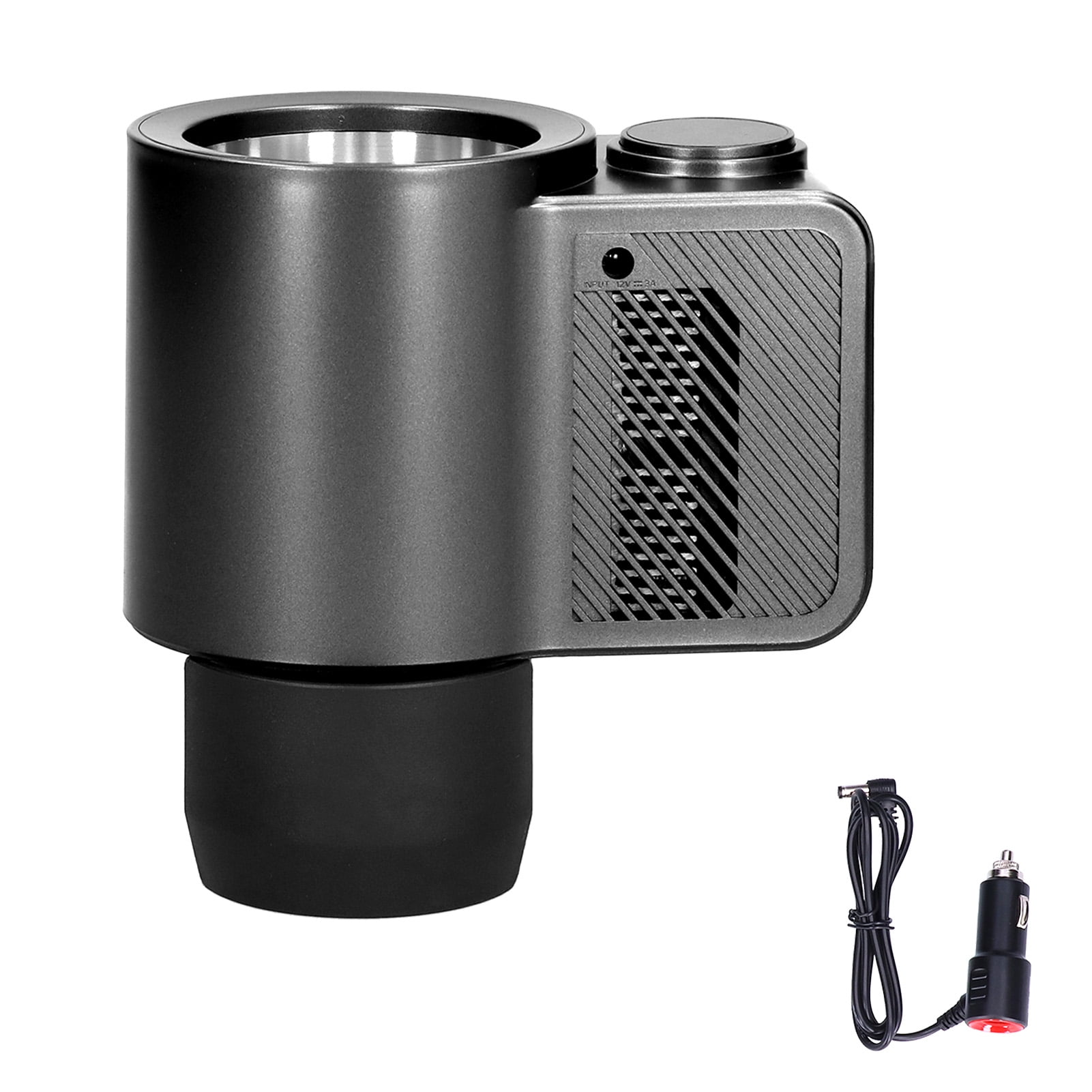 Portable Quick Cooling Cup Holder with Car Charger - Auto Refrigerator ...