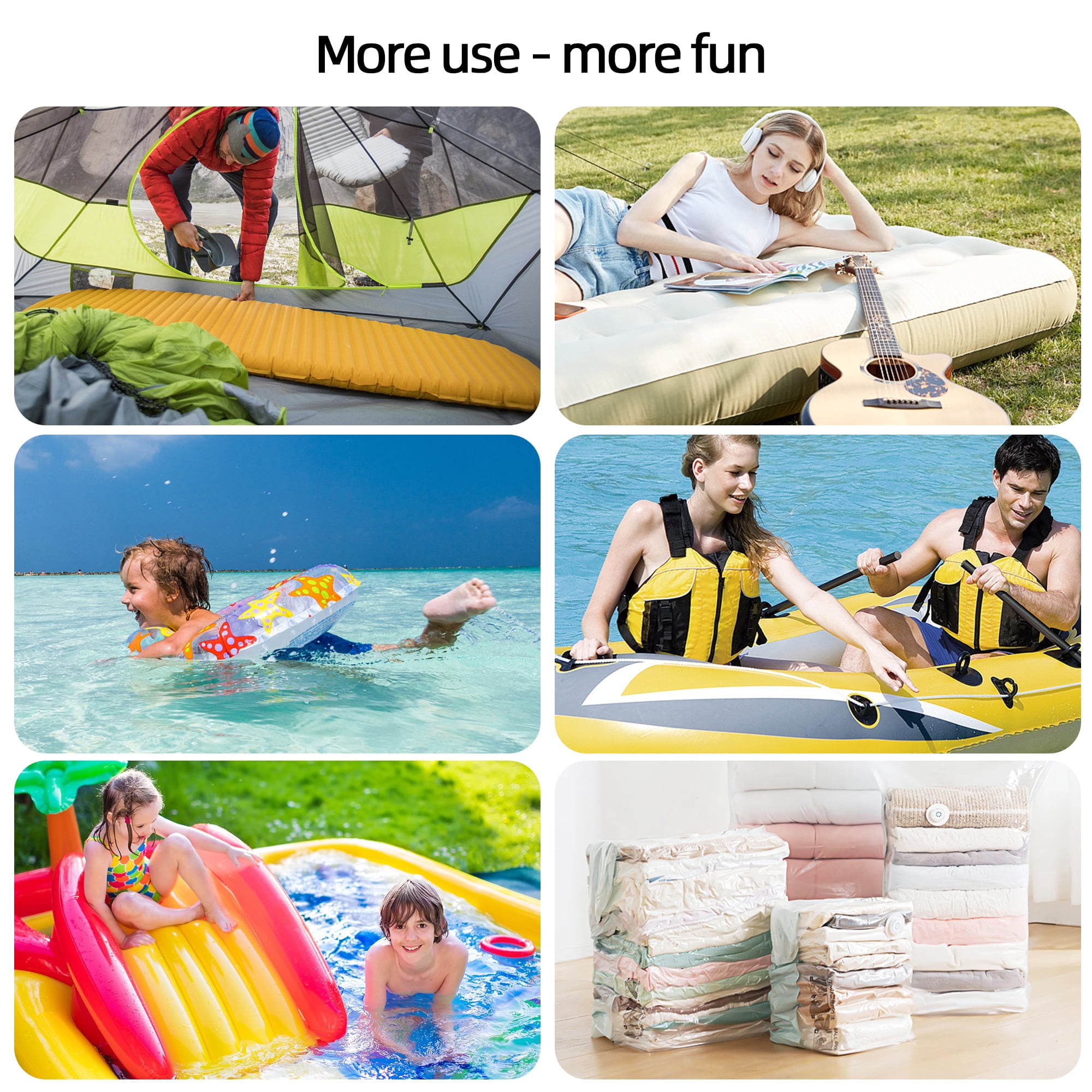 Portable Quick-Fill Electric Air Pump, ith 5 Nozzles, Quick-Fill Air ...