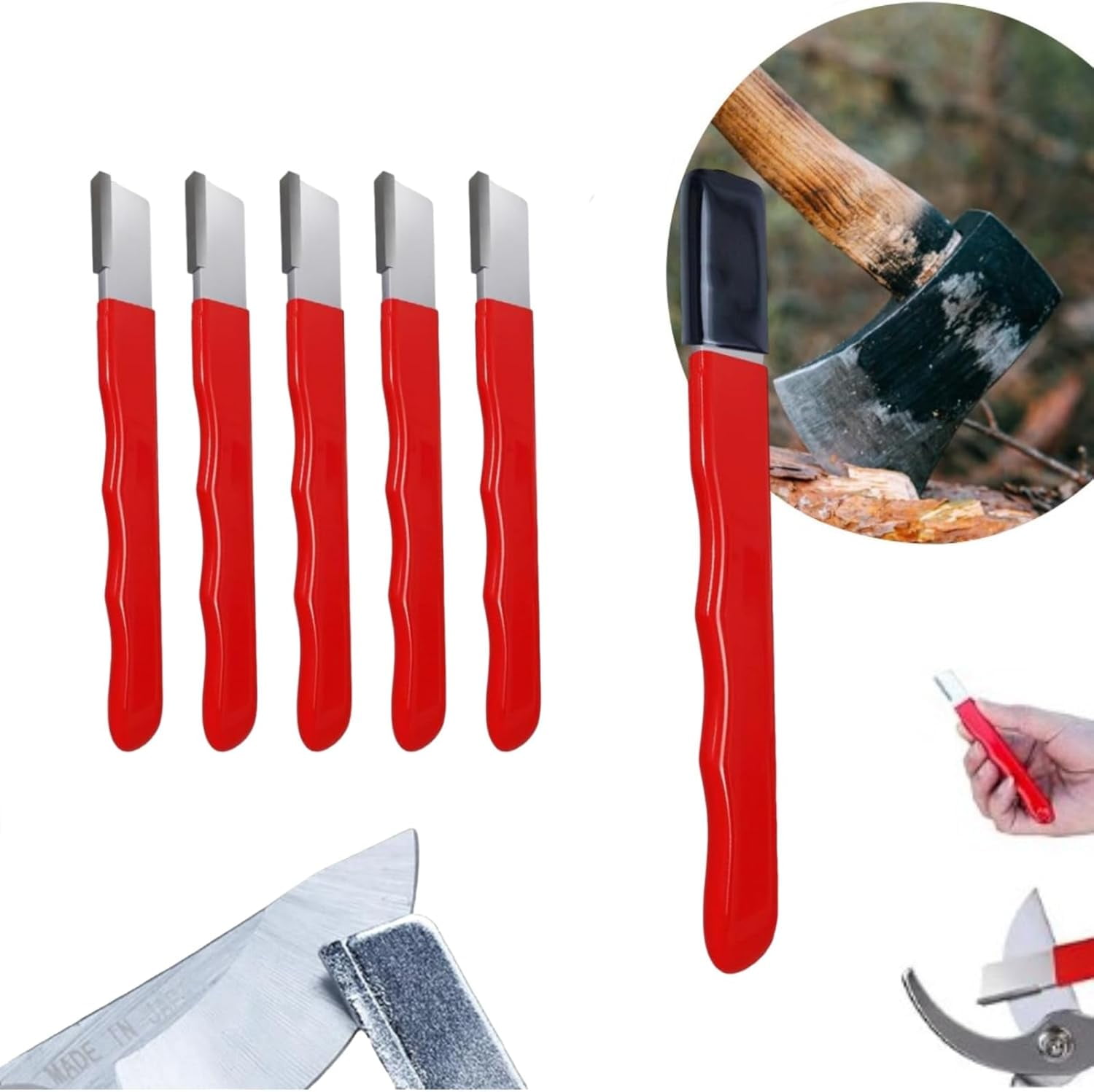 Portable Quick Sharpener,5 PCS Lawnmower Dull Blade Sharpener ...