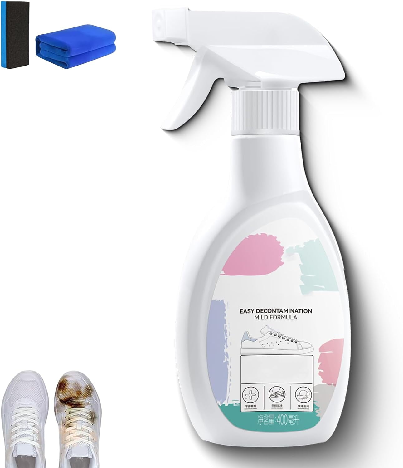 Portable Quick White Shoe Cleaning Spray, Shoe Whitener For Sneakers ...