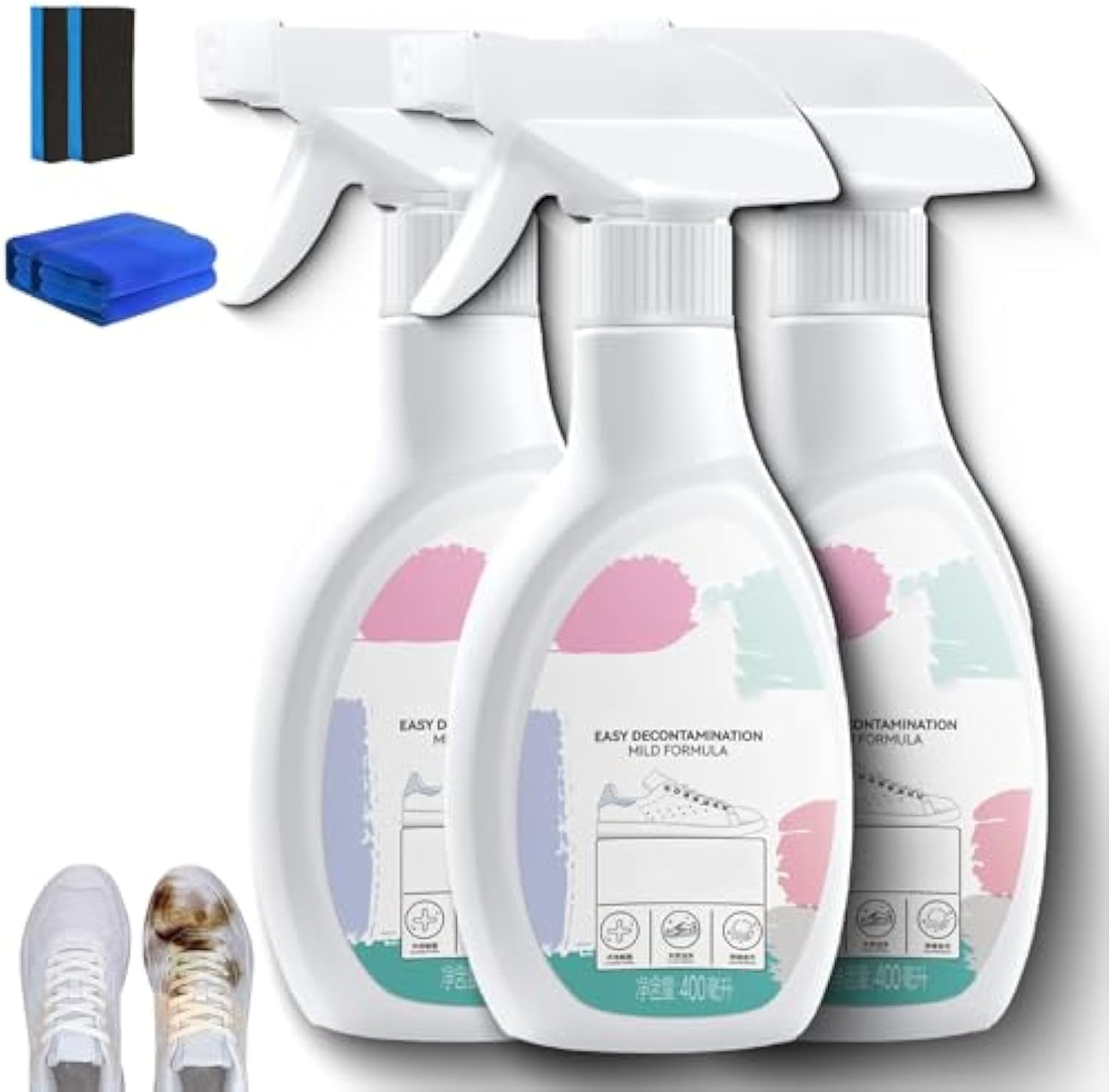 Portable Quick White Shoe Cleaning Spray, Shoe Whitener For Sneakers ...