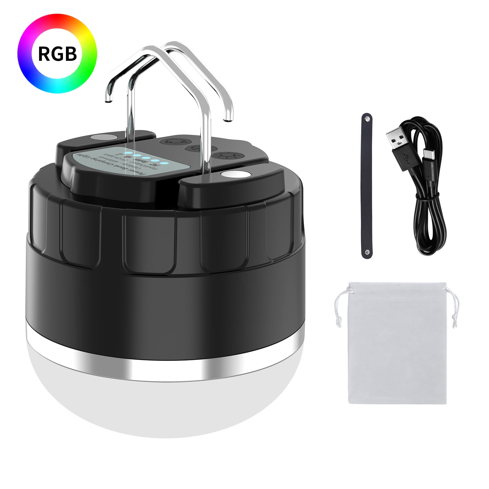 Portable RGB Camping Light Magnetic LED Lantern Compact Outdoor ...