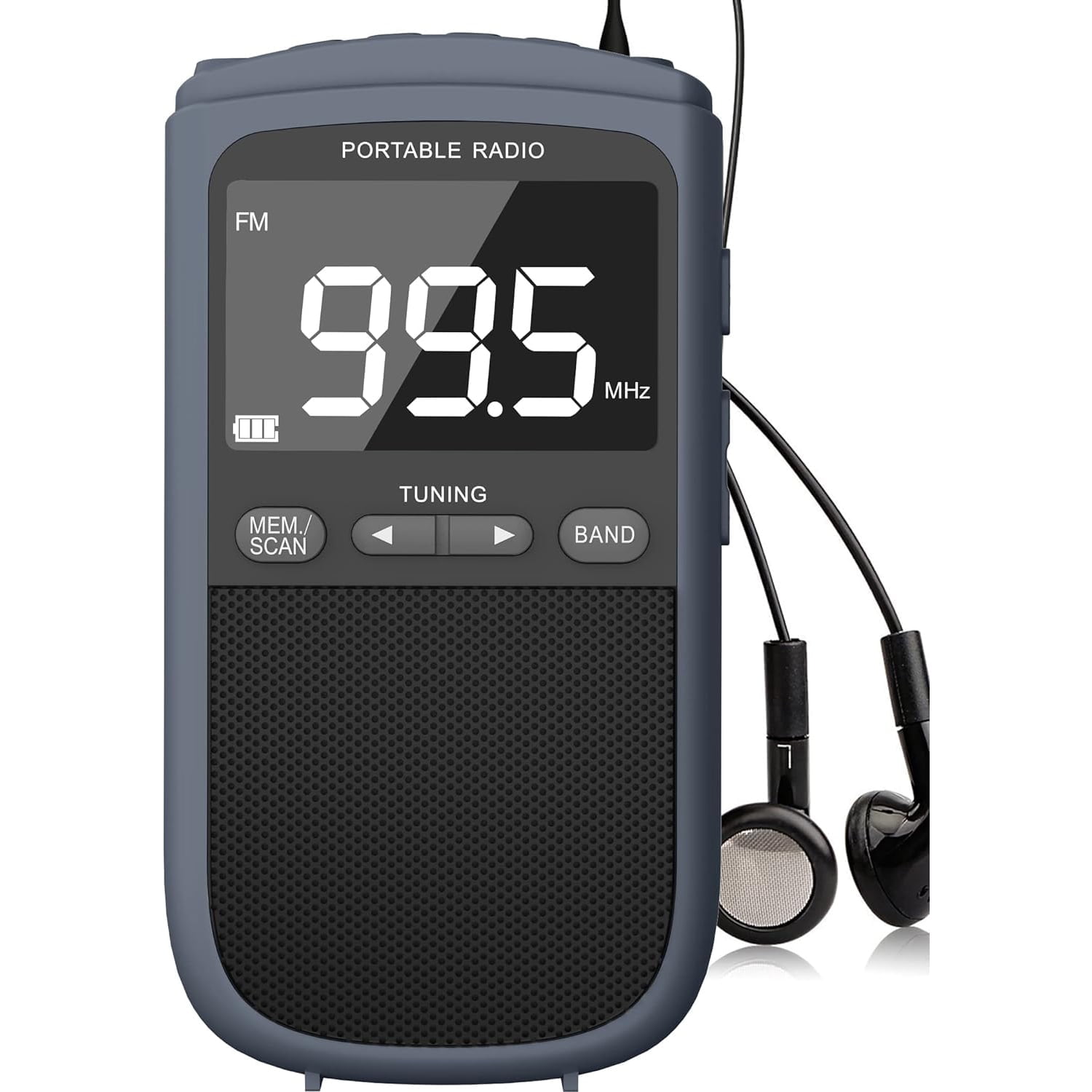 Portable Radio AM/FM with Speaker,Mini Transistor Pocket Radio with LCD ...