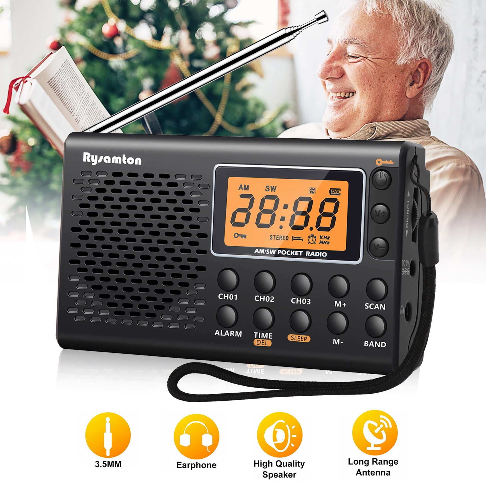 Portable Radio, Battery Operated Radio with Big Speaker, Great ...