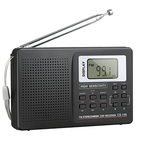 STARLIGHT- Portable Am/Fm Radio W/Led Tuning Indicator, Digital Speaker ...