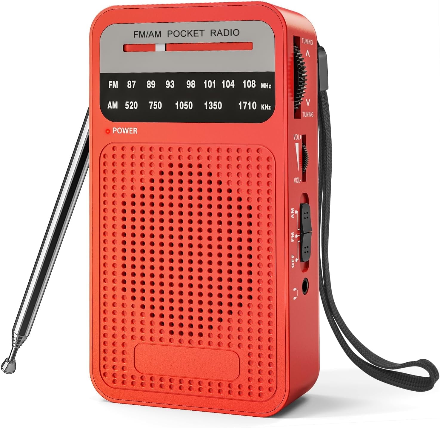 Portable Radio AM FM, Loud Speaker Transistor Radio with 3.5mm ...