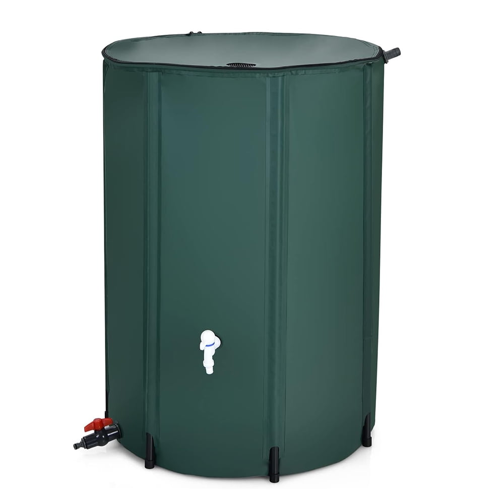Portable 100 Gallon Rainwater Collection System, Foldable Water Barrel ...