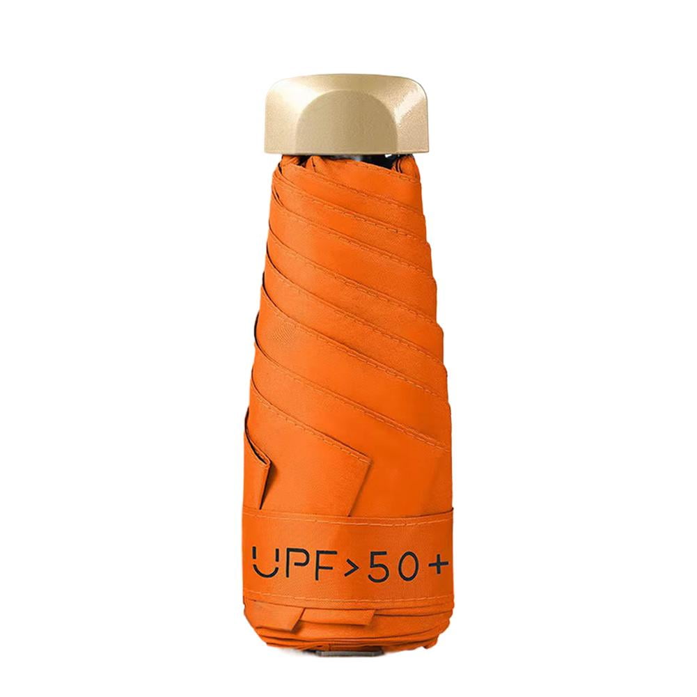 Portable Rain Umbrella Pocket Compact Mini Umbrella 6 Fold Sun Umbrella ...