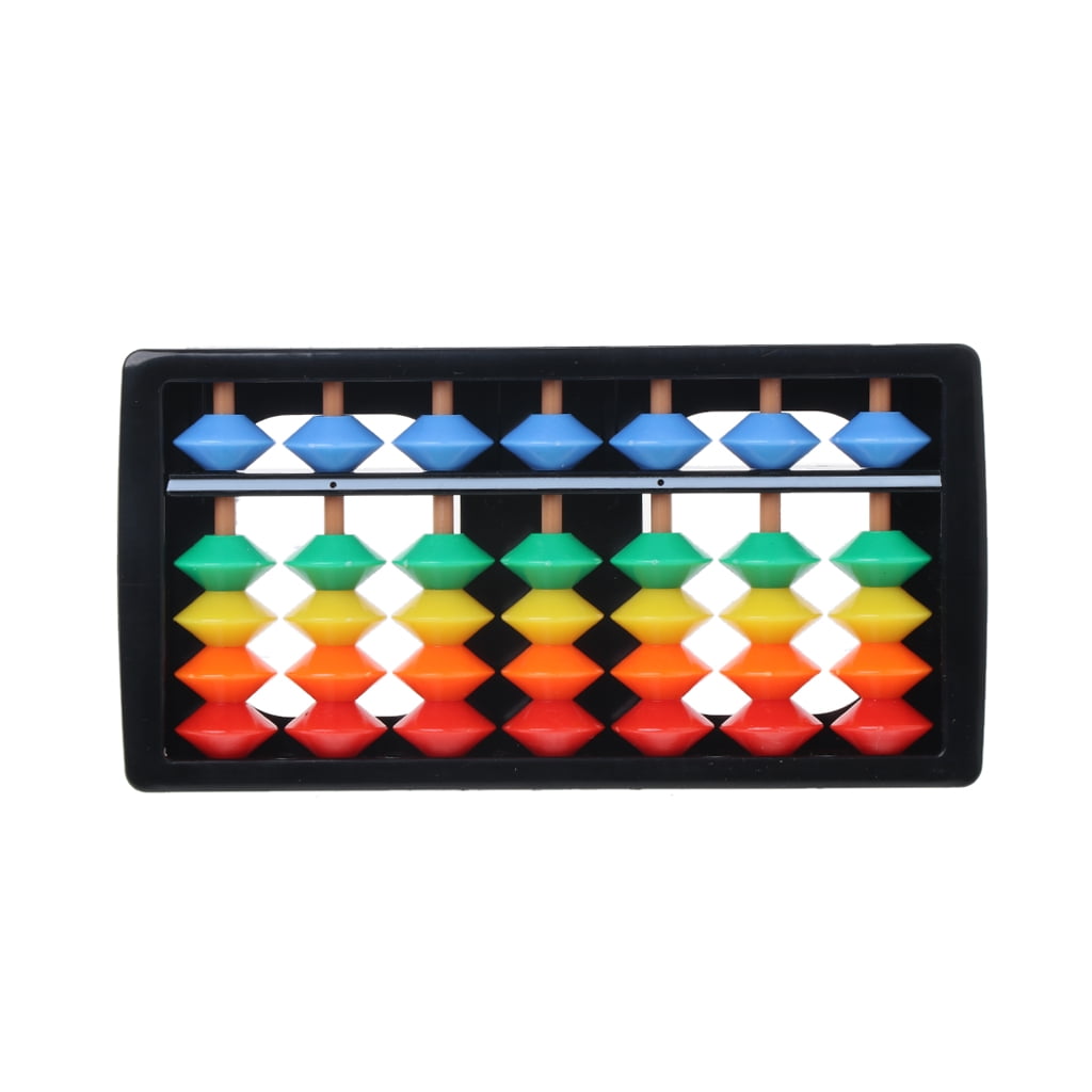 Portable Rainbow 7 Digits Abacus Arithmetic Soroban Enlightenment Math ...