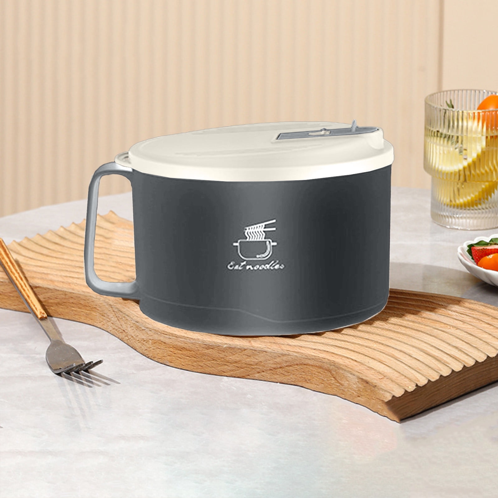 Portable Ramen Bowl with Lid - 304 Stainless Steel, BPA-Free, Heat ...