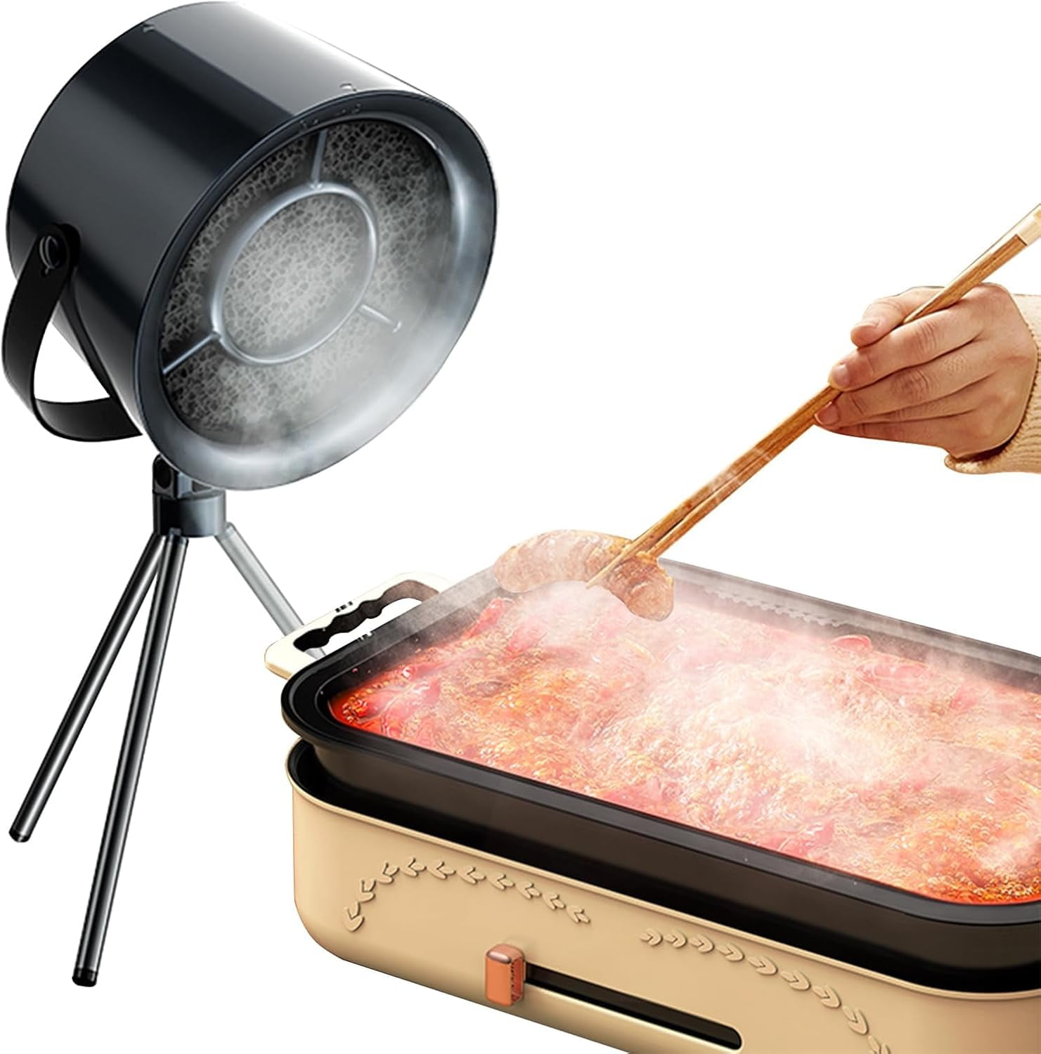 Portable Range Hood for Cooking, Desktop Range Hood with 3 Speeds ...
