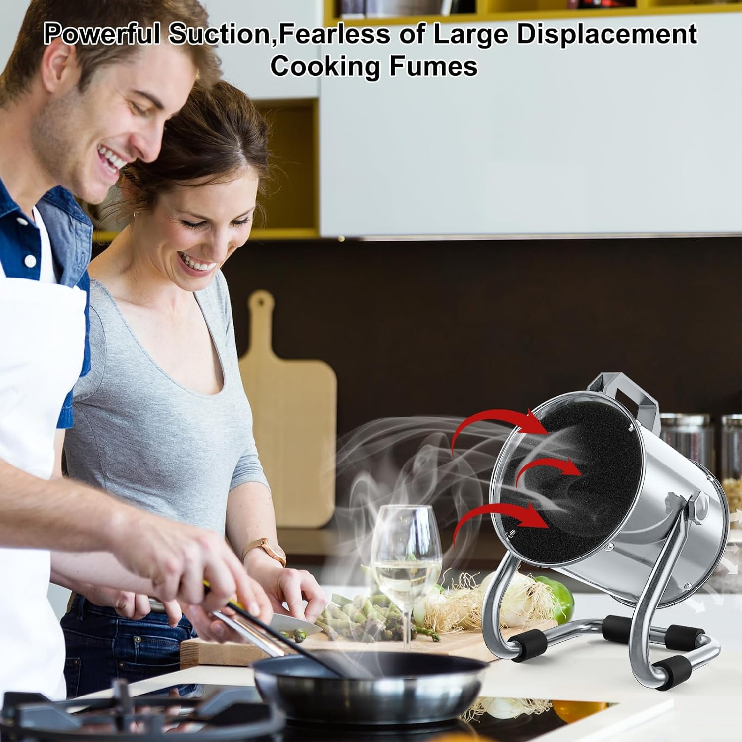 Portable Range Hood, Strong Wind Kitchen Exhaust Fan, Desktop Range ...