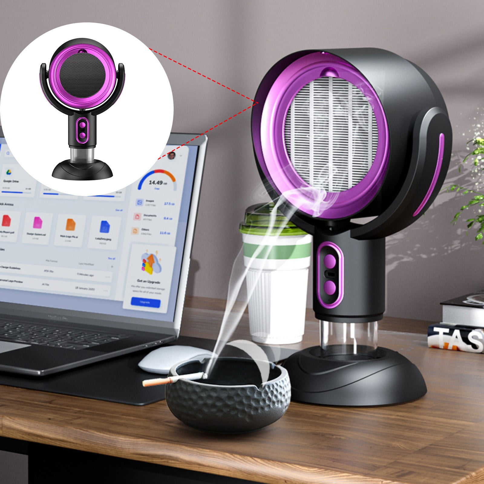 Portable Range Hood ith 2 Speed Exhaust Fan Large Oil Collection Cup ...