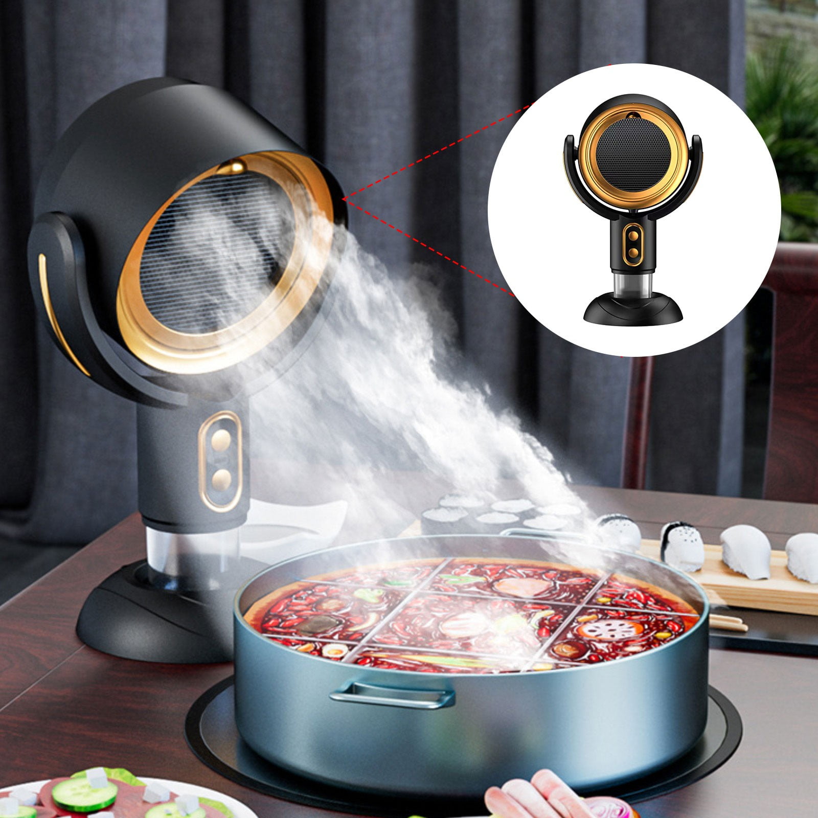 Portable Range Hood with Exhaust Fan for Smoking Smoke Purifier ...