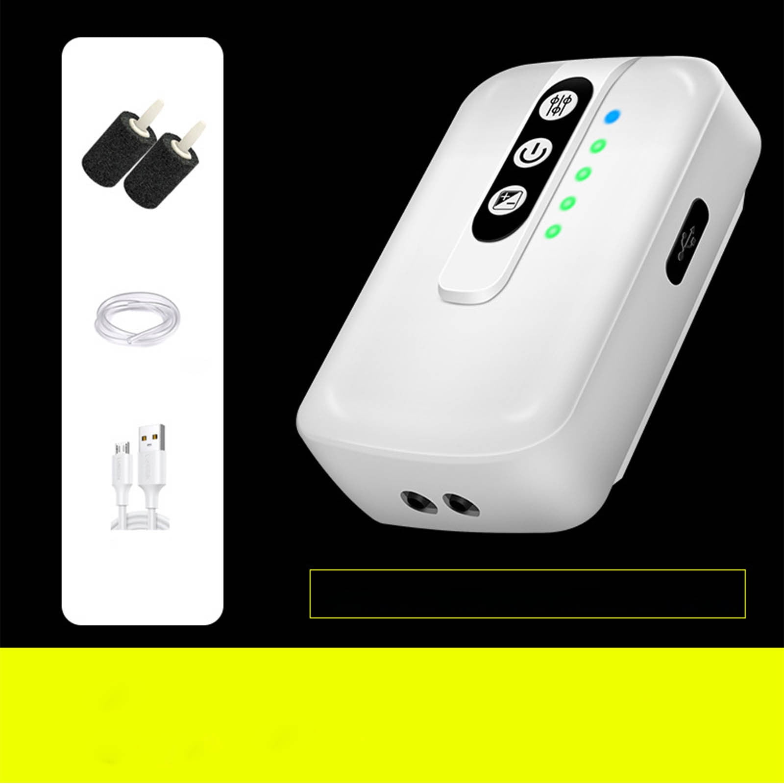 Portable Rechargeable Aquarium Oxygen Pump 25H Runtime 3L/min Airflow ...
