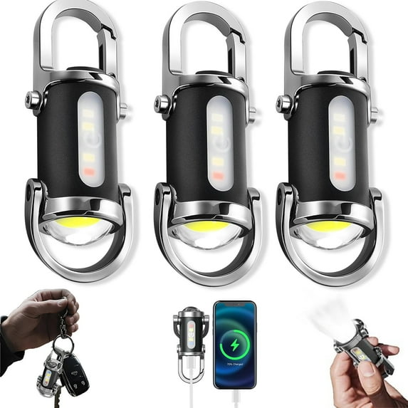 Portable Rechargeable Bright Keychain Flashlight, 1200 Lumens ...