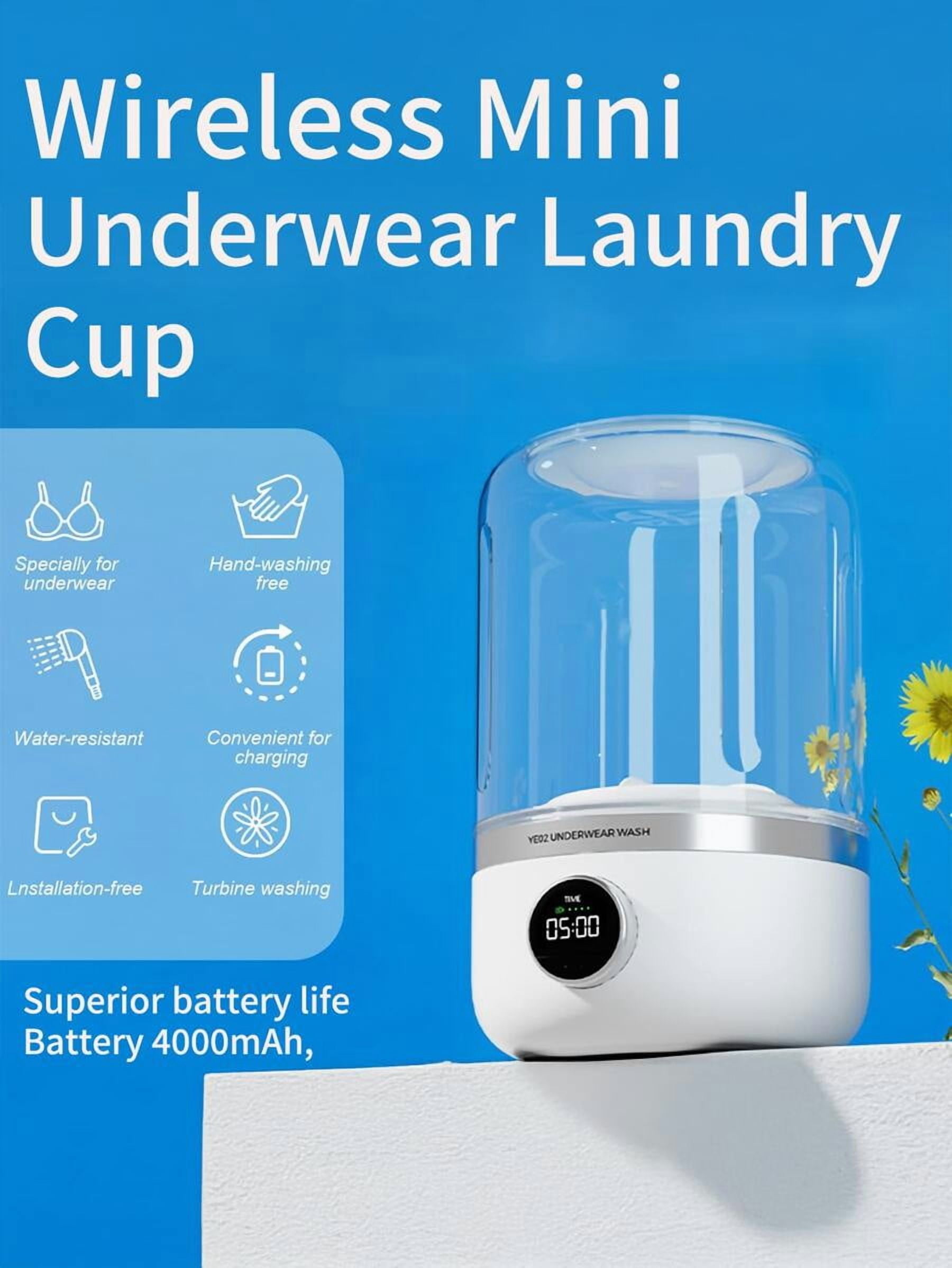 Portable Rechargeable Cordless Mini Washing Machine, 4000mAh Battery ...