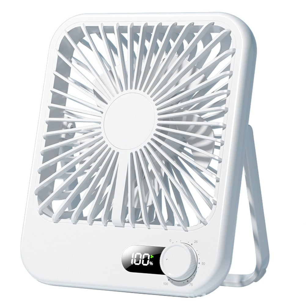 Portable Rechargeable Desk Fan with Digital Display 100 Speeds Wall Mountable - Walmart.com