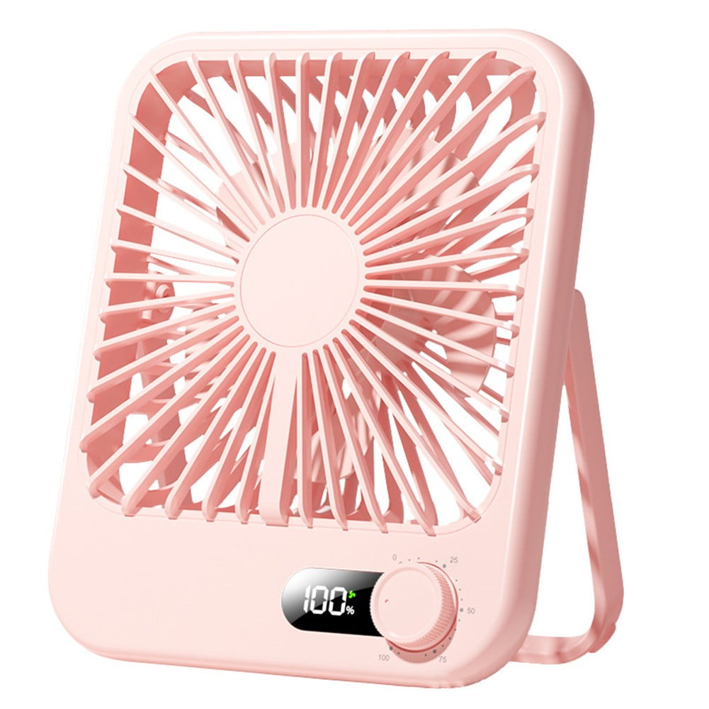 Portable Rechargeable Desk Fan with Digital Display 100 Speeds Wall ...