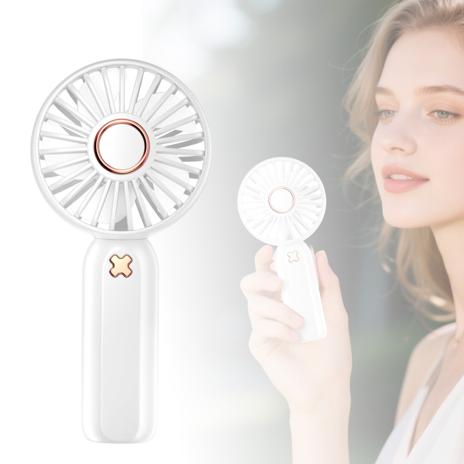 Portable Rechargeable Handheld Fan Powerful Airflow USB Operated Mini ...