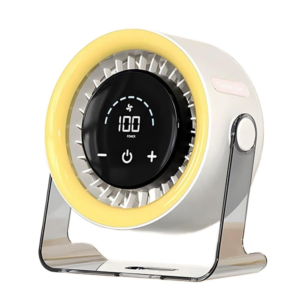Portable Rechargeable Strong Wind Digital Desktop Electric Fan 360 ...