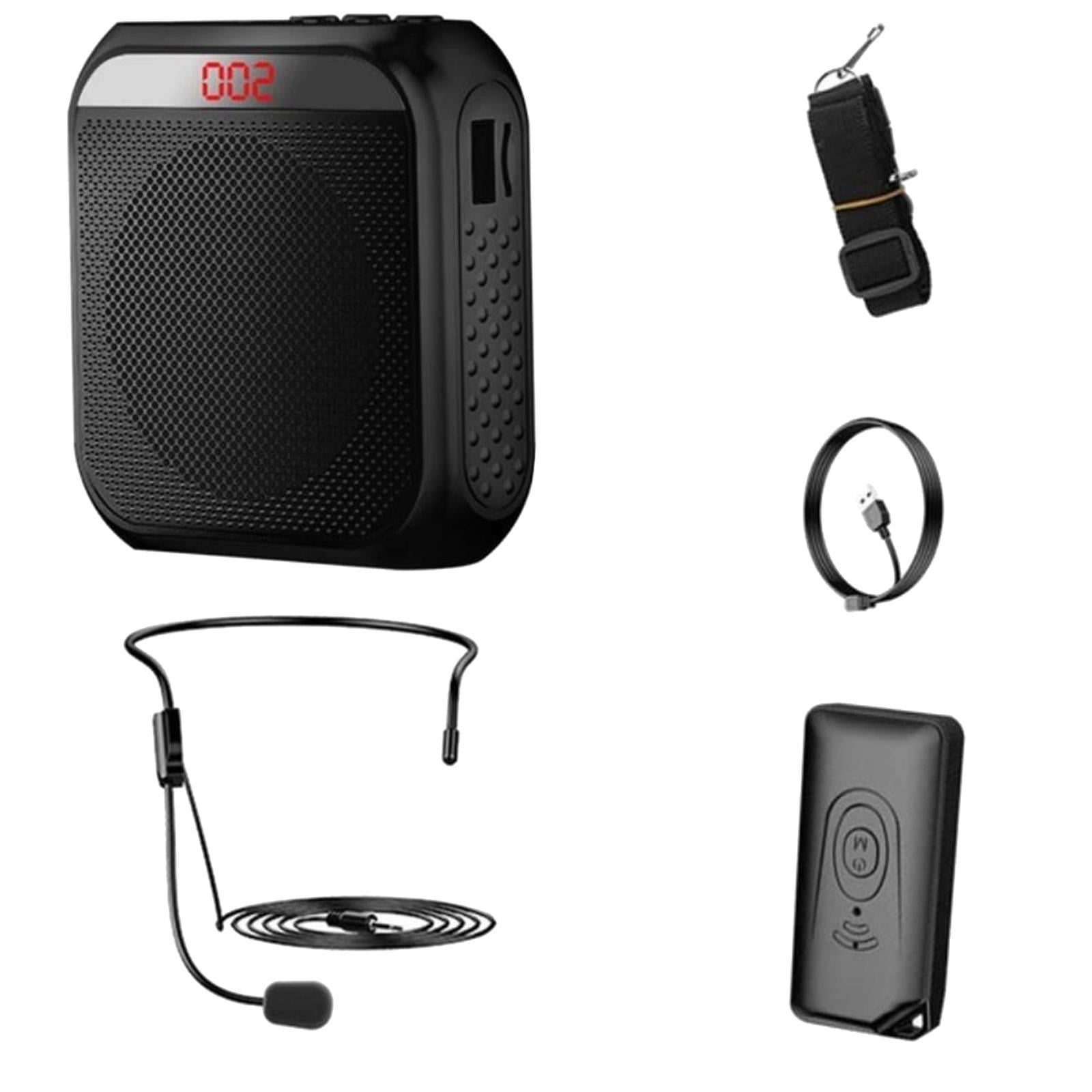 Portable Rechargeable Voice Amplifier with Headset and Waistband, USB ...
