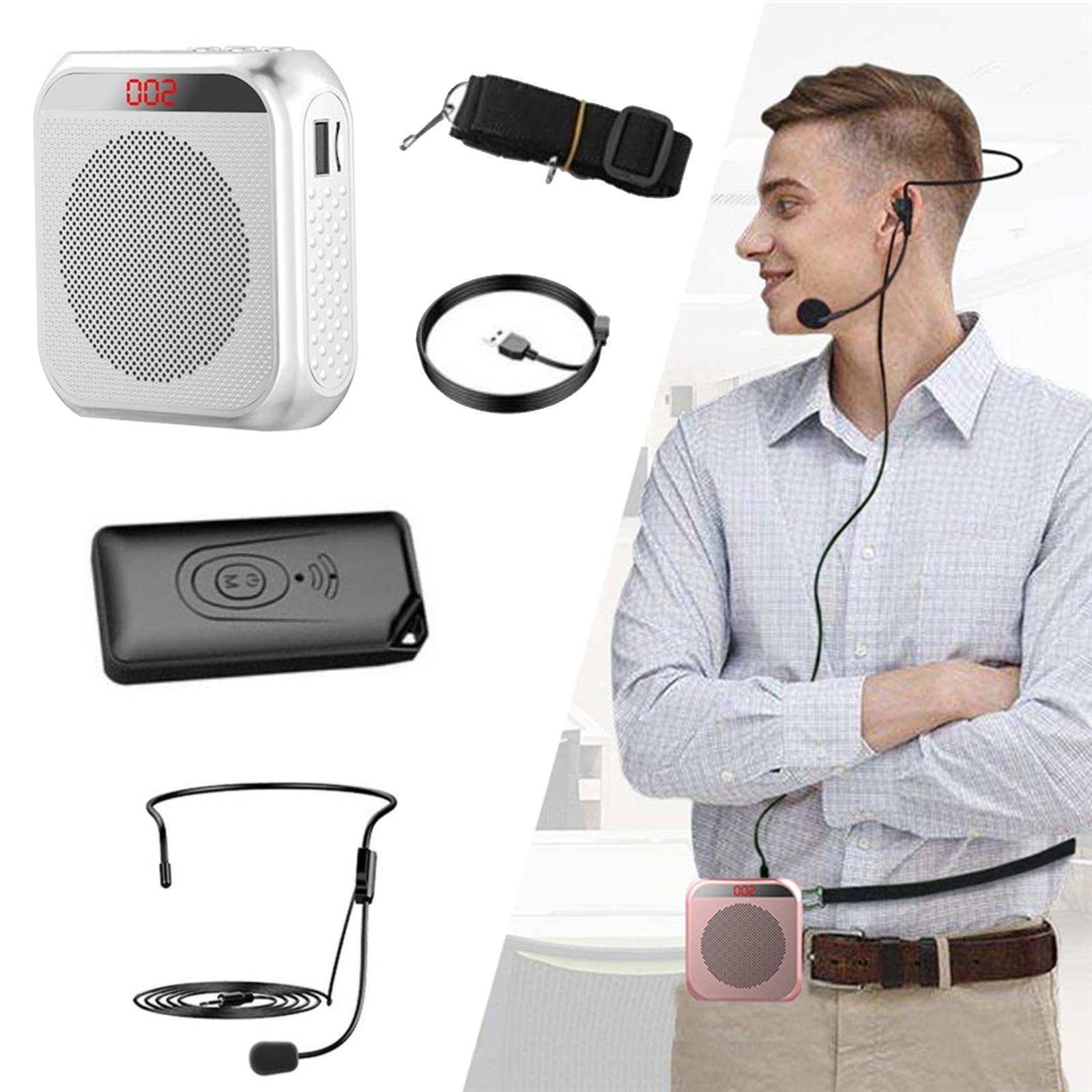 Portable Rechargeable Voice Amplifier with Headset and Waistband, USB ...