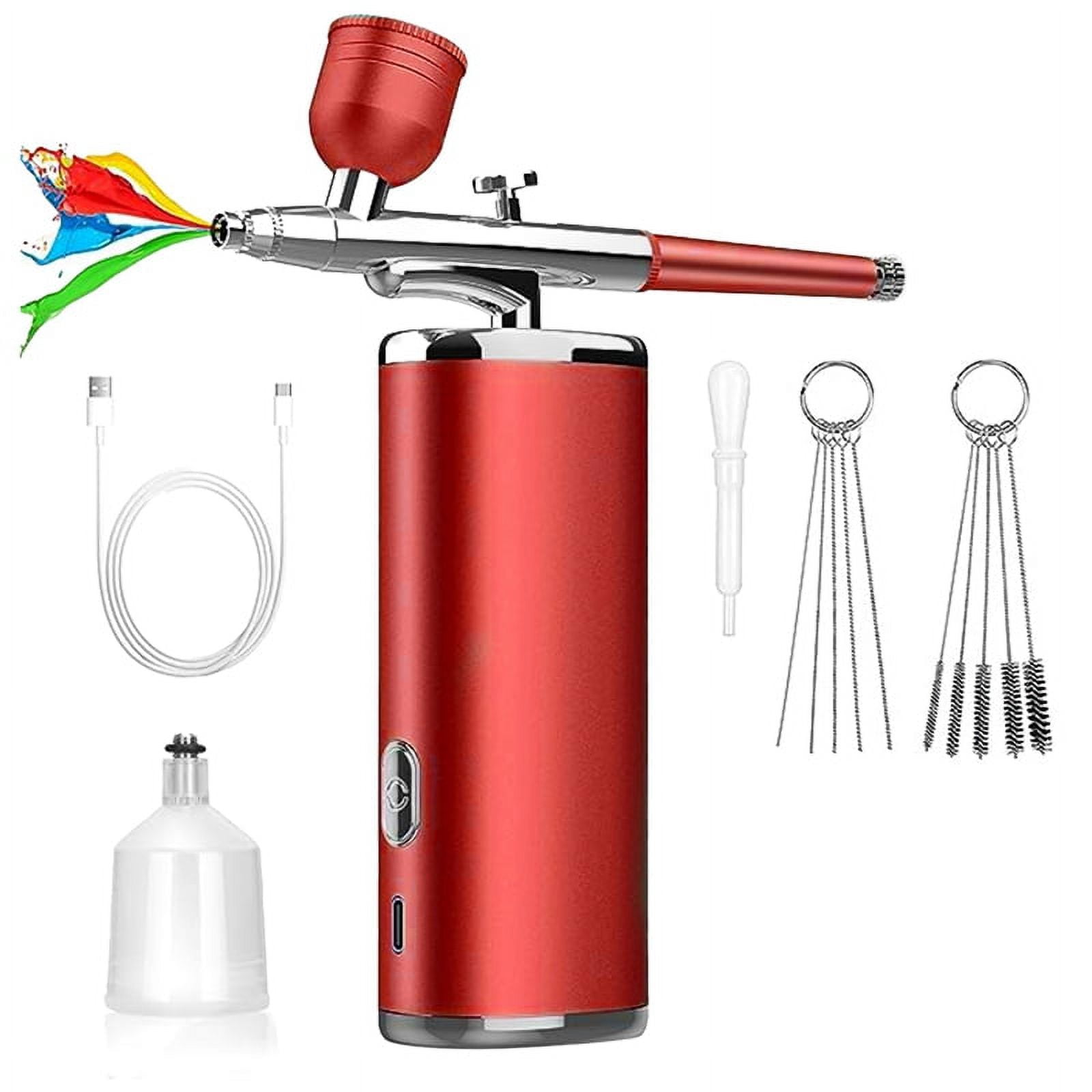 Portable Rechargeable Wireless Airbrush with Compressor Double Action ...