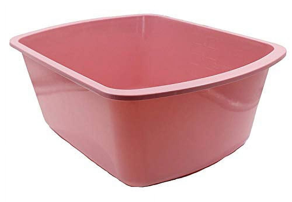 Portable Rectangular Plastic Wash Basin, 6 Quarts with Graduations ...