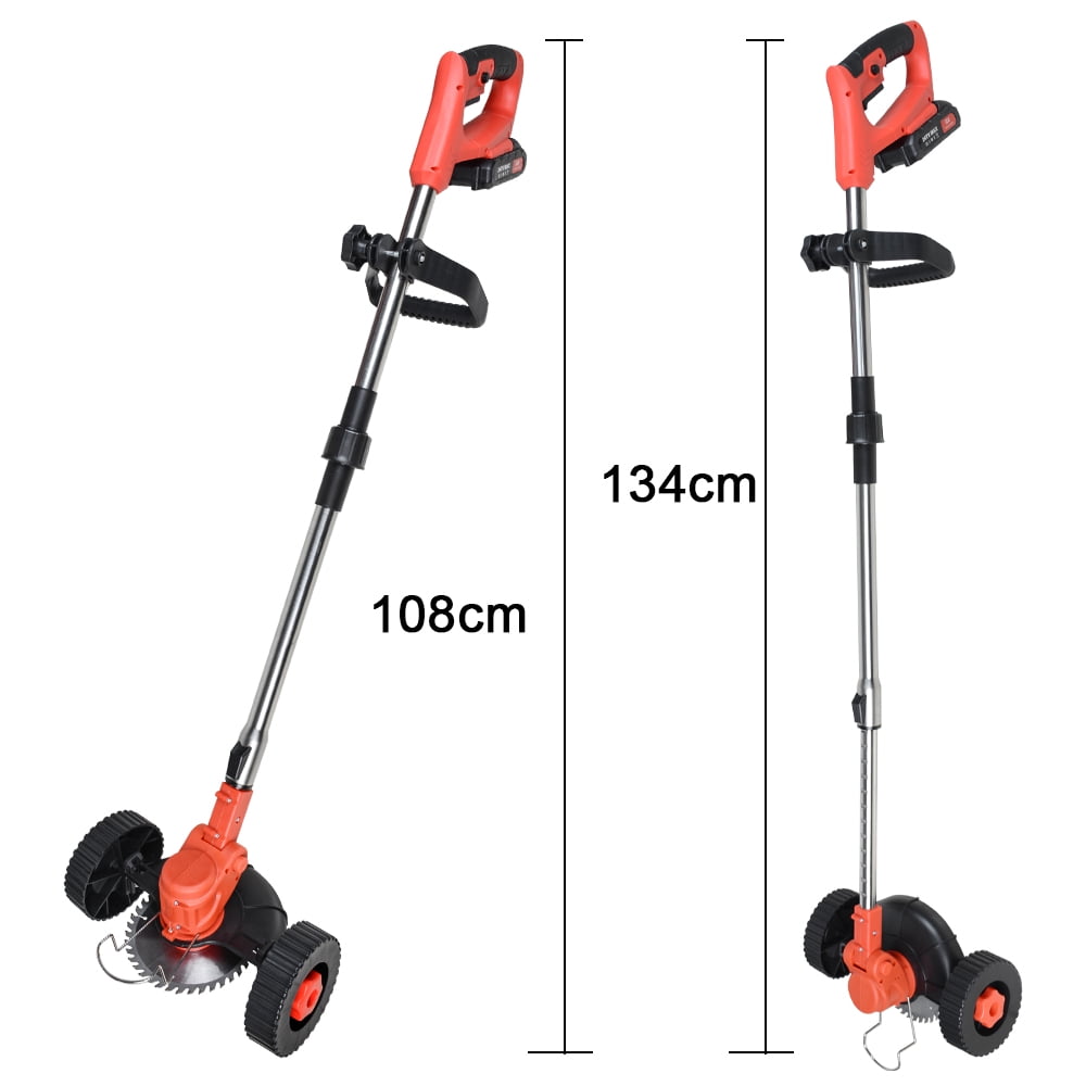 Portable Red 24V Electric Grass Trimmer and Edger for Effortless Lawn ...