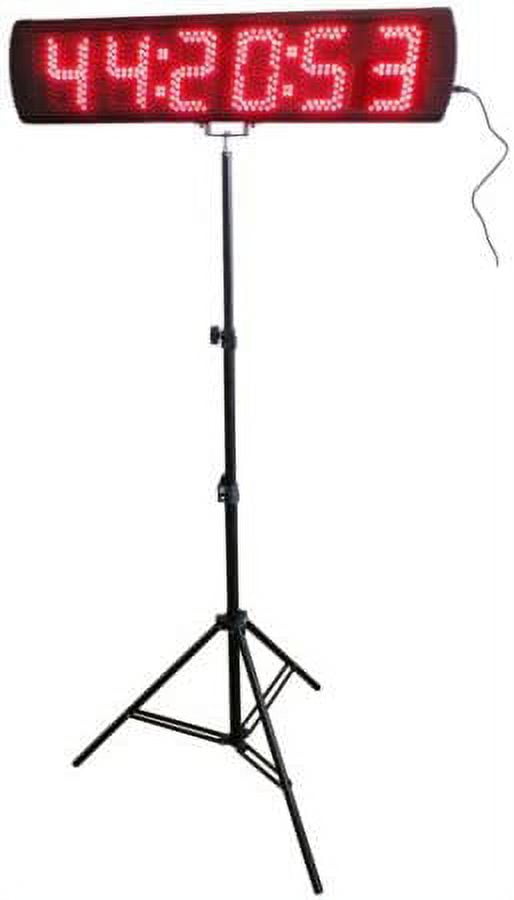 Portable Red 5 Inch Race Timing Clock with Folding Tripod Digital ...