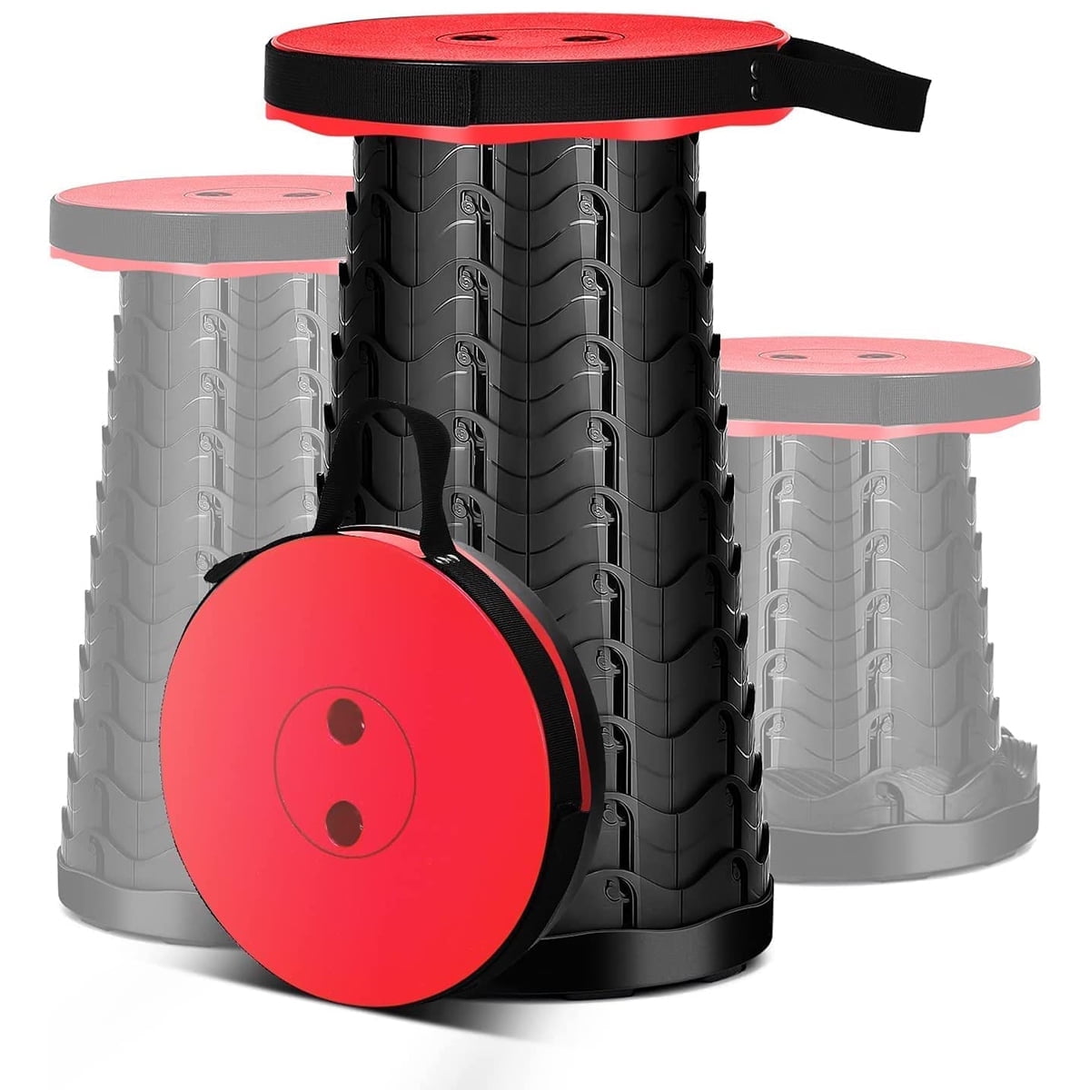 Portable Retractable Folding Stool, BTideas Adjustable Camping Stool ...