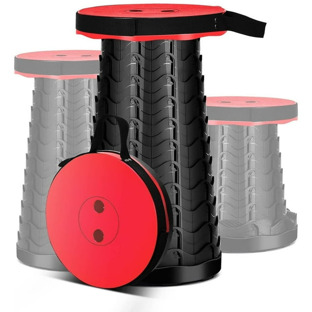 Portable Retractable Folding Stool, BTideas Adjustable Camping Stool ...