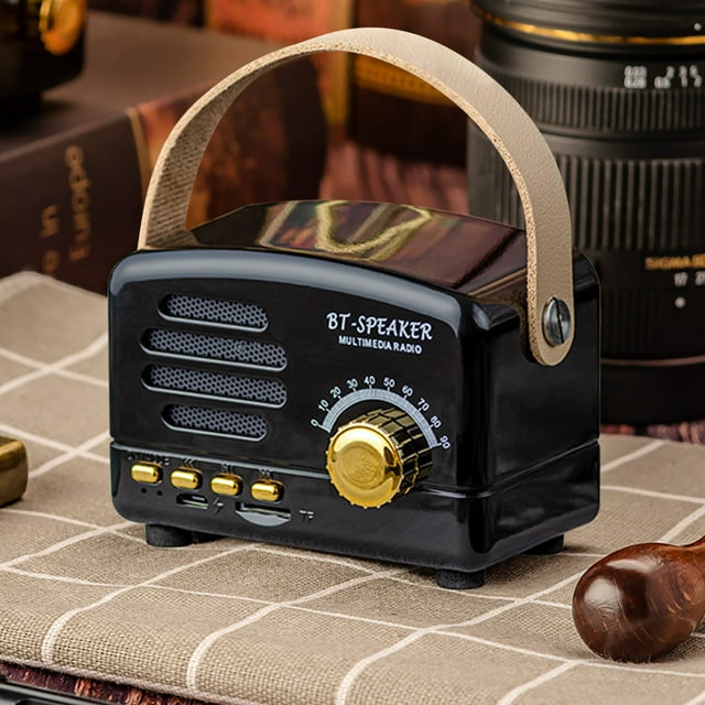 Portable Retro Bluetooth Speaker Nostalgic Plug-in Wireless Audio FM ...