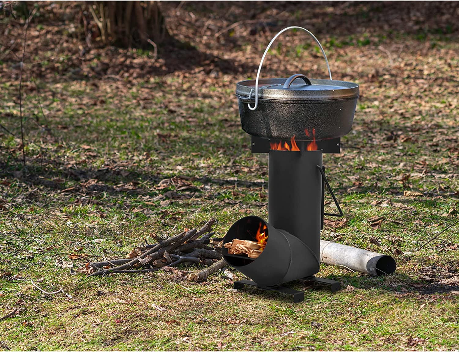 Portable Rocket Stove Cooking Ovens, Wood Burning Stove for Outdoor ...